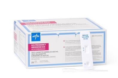 hCG in Urine Pregnancy Test Cassette, 25 mIU/mL - 25/BX - US Labels and ...