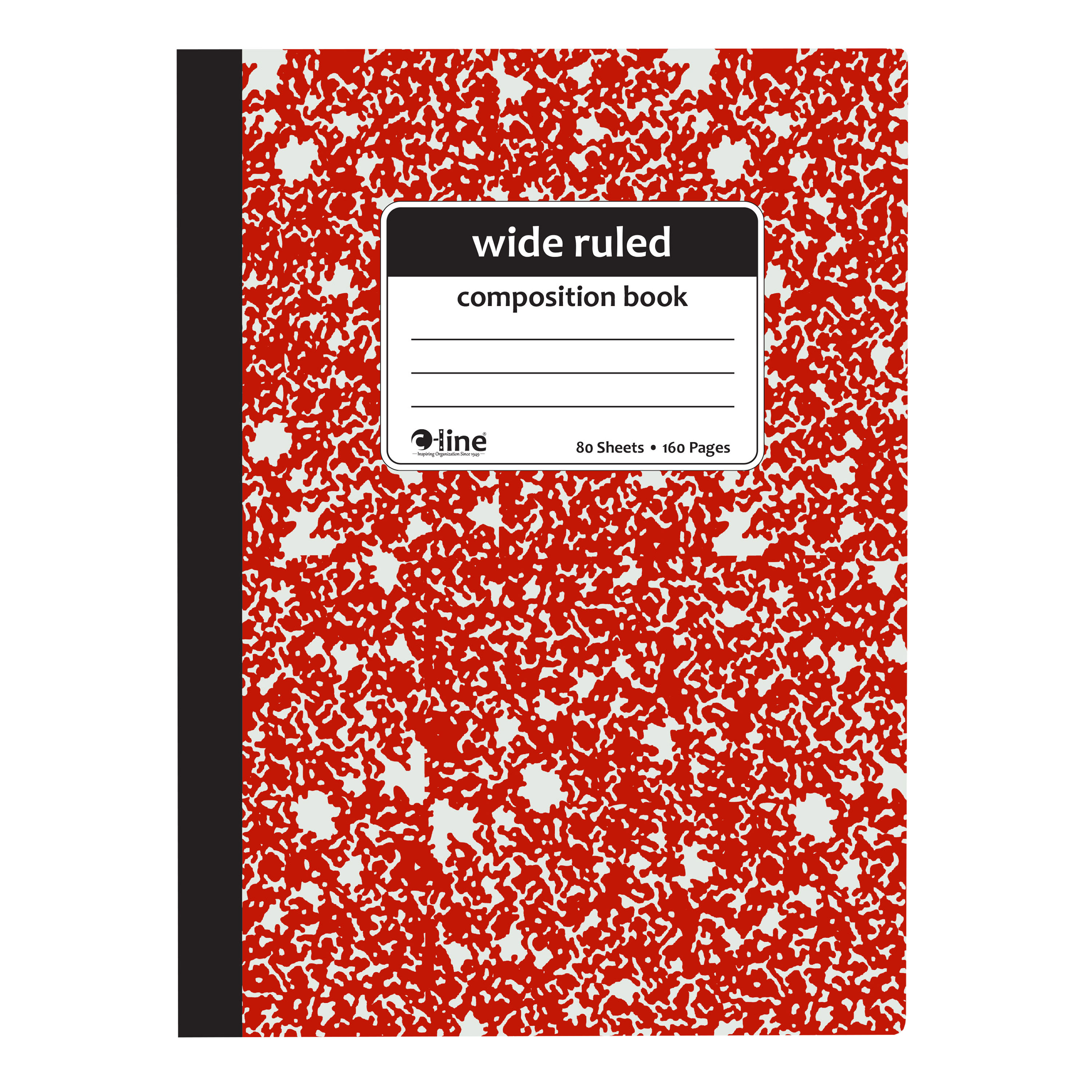 Composition book, marble cover, wide rule, 100 sheets, assorted, 1/EA