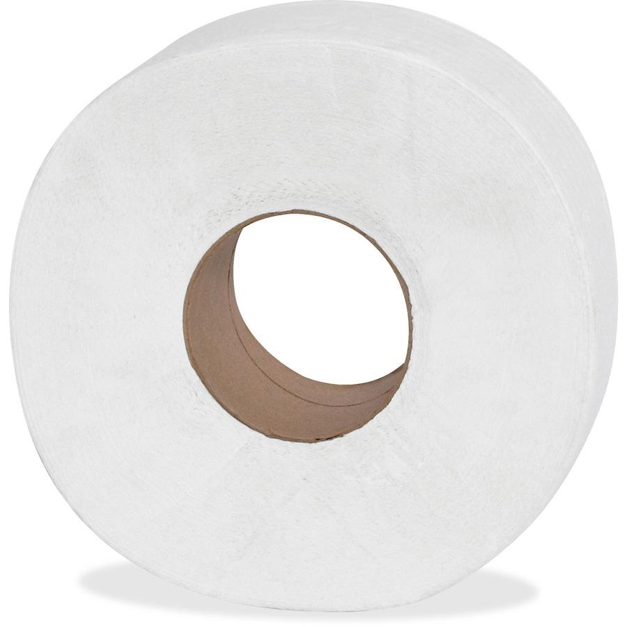 Genuine Joe 2-ply Jumbo Roll Dispnsr Bath Tissue - 2 Ply - 3.25" x 1000 ft - 9" Roll Diameter ...