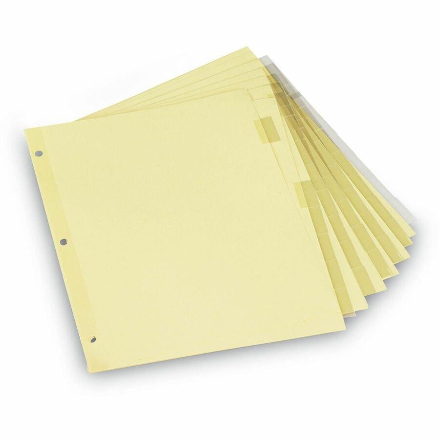 Universal Insertable Tab Index, 8-Tab, 11 x 8.5, Buff, Clear Tabs, 6 Sets