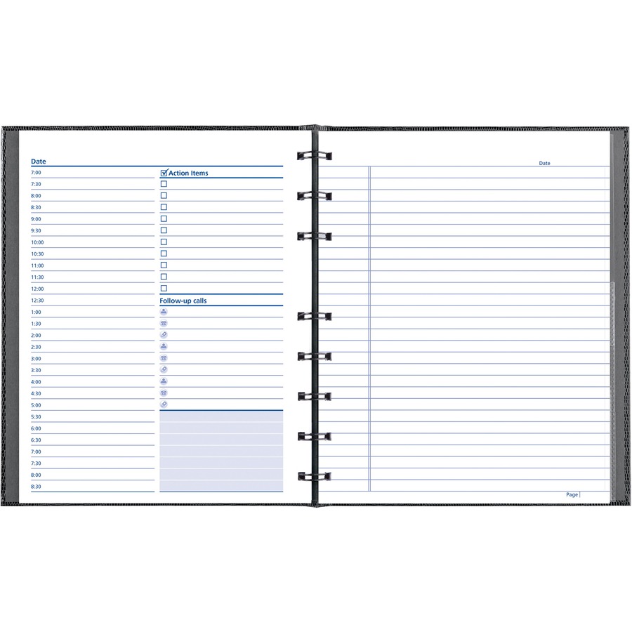 Blueline NotePro And Graphics Notebook, 7 7/16" x 9 1/2" , Black