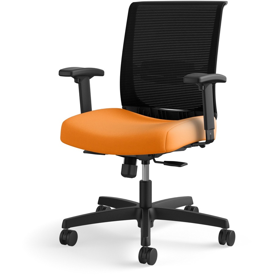 HON Convergence Task Chair - Apricot Fabric Seat - Black Back - Low ...