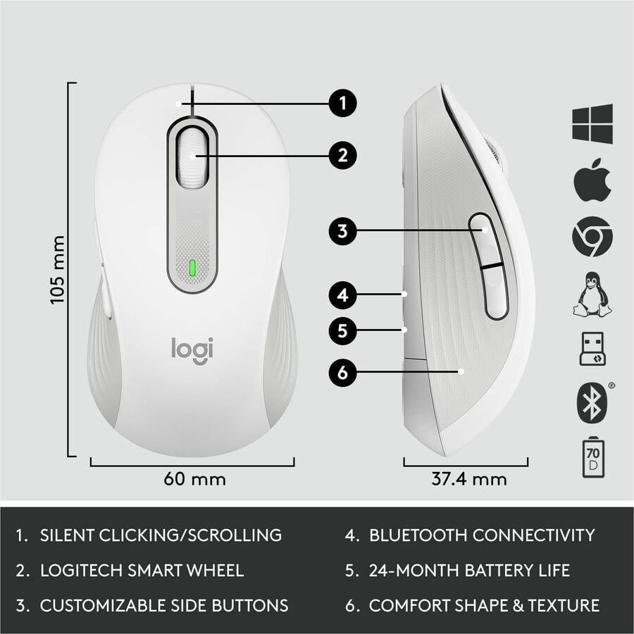 Logitech Signature MK650 Combo for Business Wireless Mouse and Keyboard ...