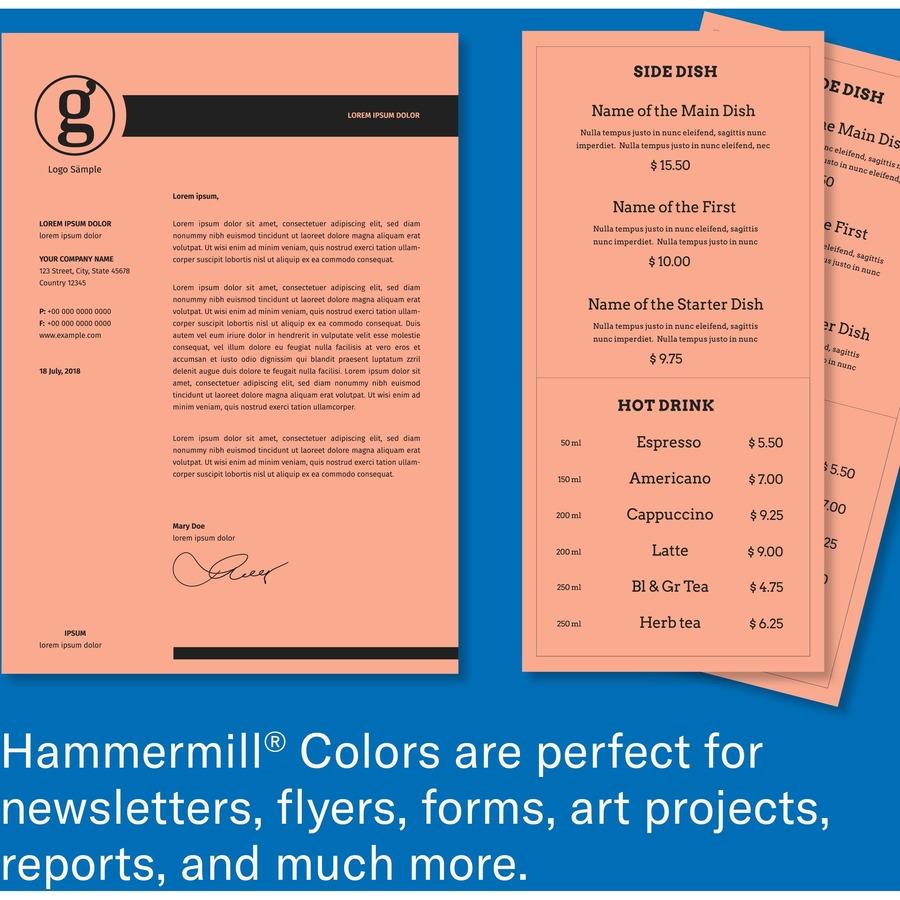 Hammermill Colors Recycled Copy Paper - Salmon