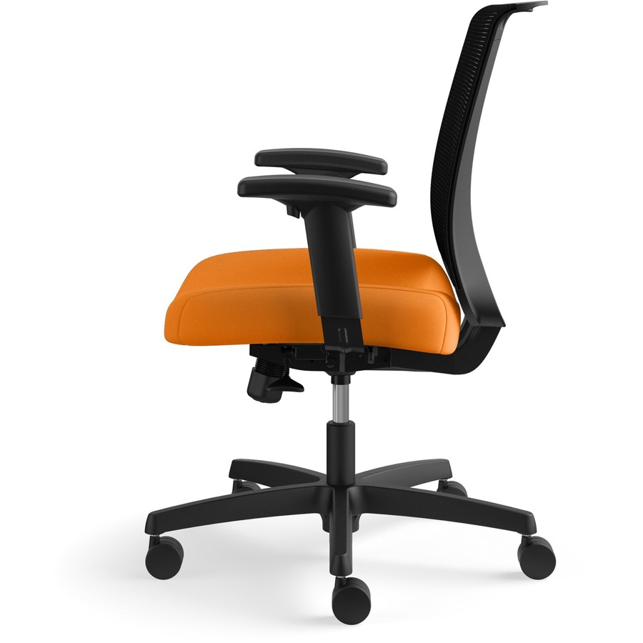 HON Convergence Task Chair - Apricot Fabric Seat - Black Back - Low ...