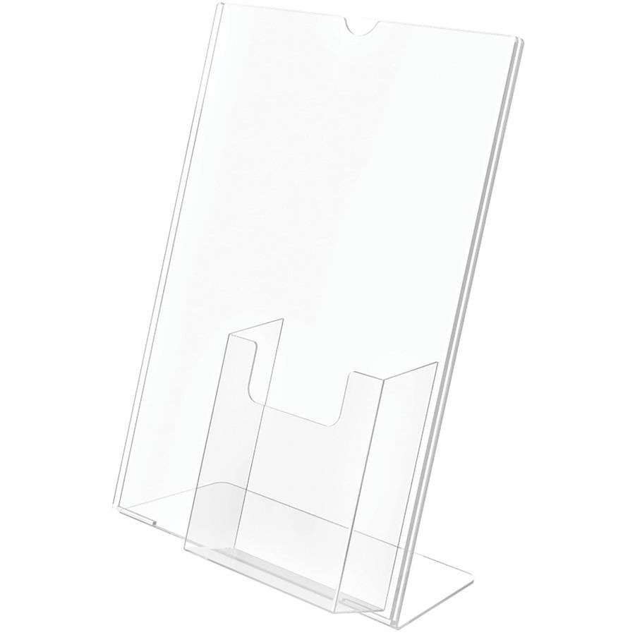Deflecto 4" Pocket Slanted Plastic Sign Holder