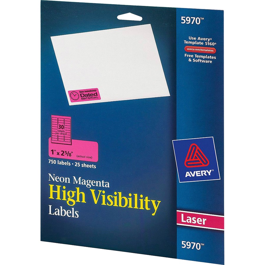 Avery® Shipping Labels - 1" Width x 2 5/8" Length - AVE5970, AVE 5970 ...