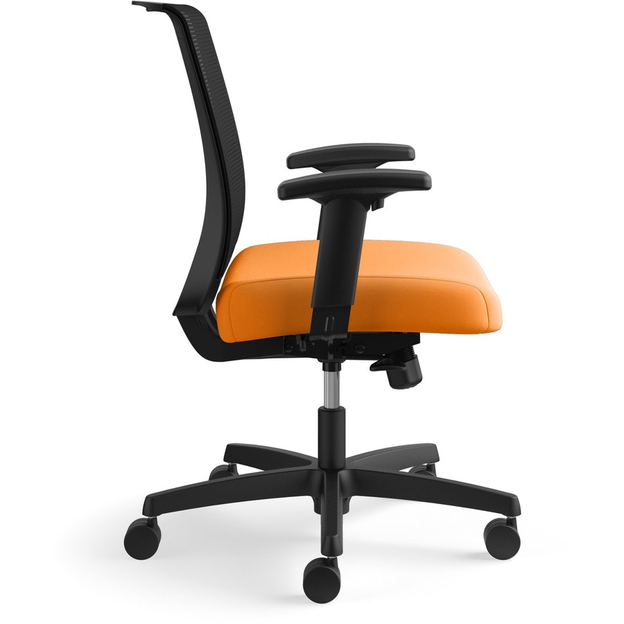 HON Convergence Task Chair - Apricot Fabric Seat - Black Back - Low ...