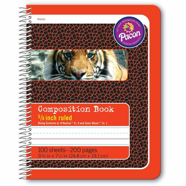 Pacon Composition Book - 100 Sheets - 200 Pages - Spiral PAC2432, PAC ...