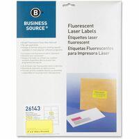 Business Source Neon Labels - 2" Width x 4" Length - Permanent BSN26143 ...
