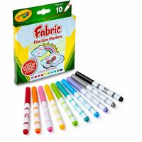 Crayola Bright Fabric Markers - Fine Marker Point - Black, CYO588626 ...