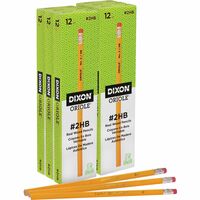 Dixon Nontoxic Chalk Sticks - #2 Lead - Black Lead - Yellow DIX12872PK ...