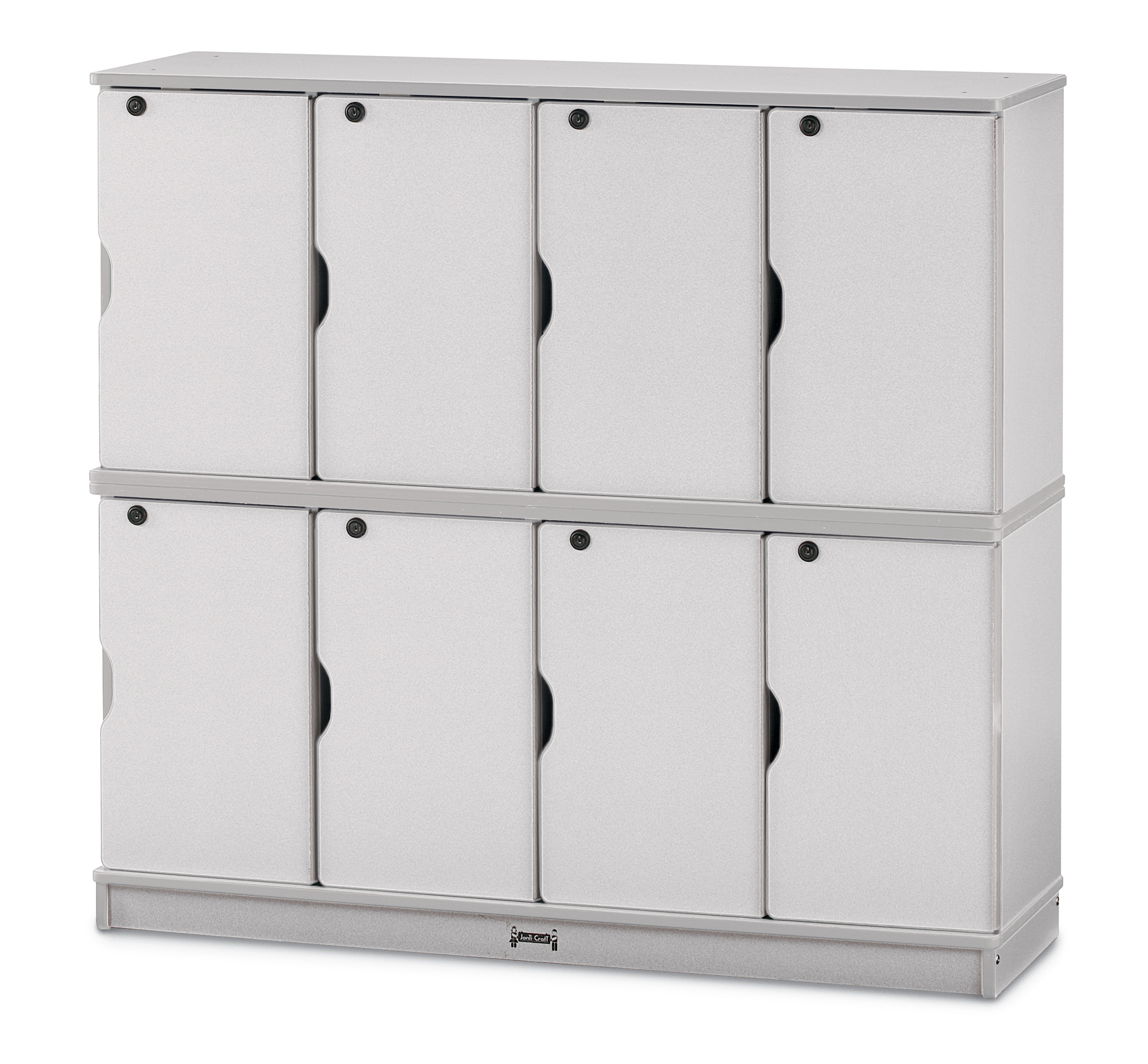 Rainbow Accents® Stacking Lockable Lockers - Double Stack - Gray