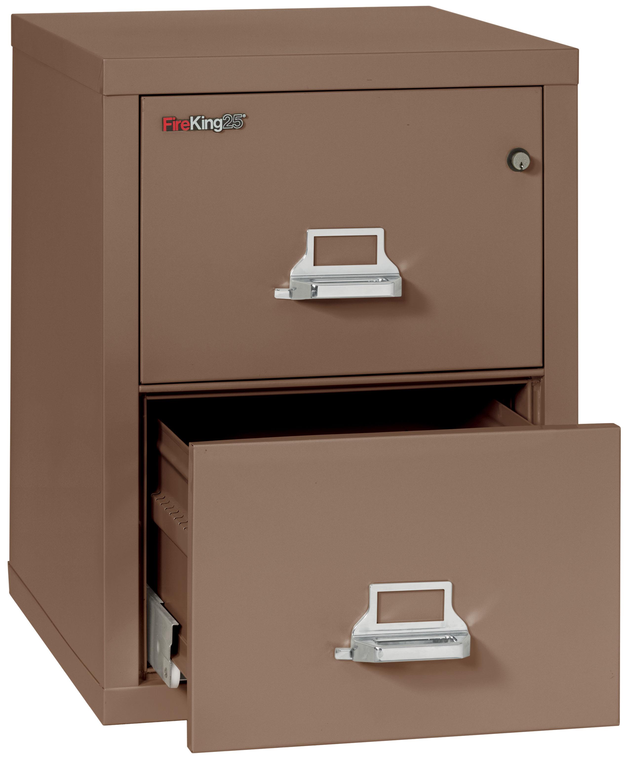 FireKing 1 Hour Fire Resistant File Cabinet - 2 Drawer Letter 25" depth