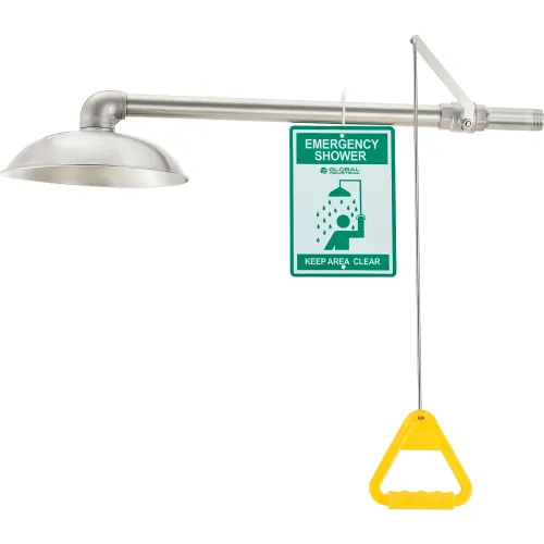 Global Industrial™ Emergency Drench Shower, Horizontally Mounted ...