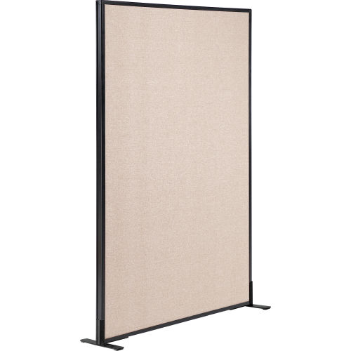 Interion Freestanding Office Partition Panel, 36-1/4"W x 60"H, Tan