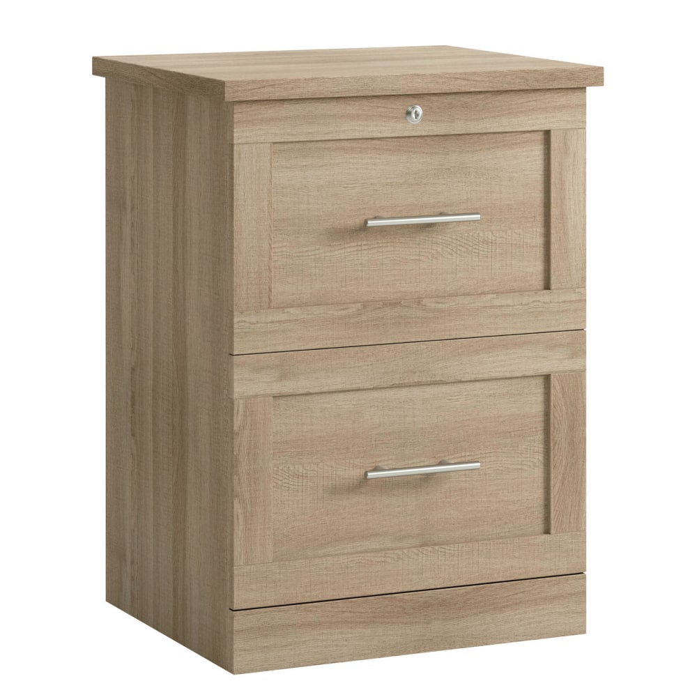 Realspace 17inD Vertical 2-Drawer File Cabinet, Spring Oak ...