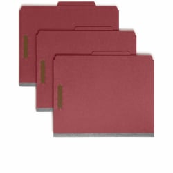 Smead 100% Recycled Colored Classification Folders, 2-Dividers, 2/5in ...