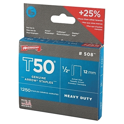 Arrow Fastener 50824, T50 Staples - AllianceSupply.com