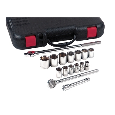 17 Piece Standard Socket Sets, 1/2 in, 12 Point - AllianceSupply.com