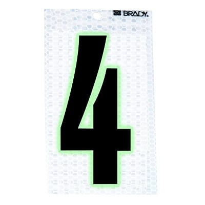 Glow-In-The-Dark/Ultra Reflective Number - 4 - AllianceSupply.com