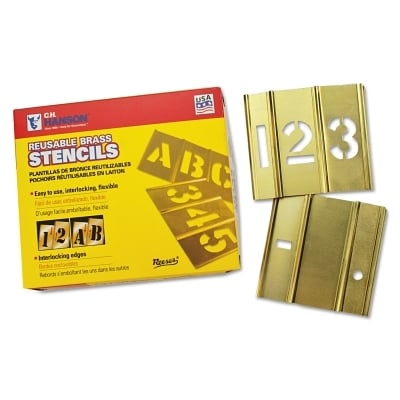 Brass Stencil Number Sets, Brass, 2 1/2 in - TonerQuest