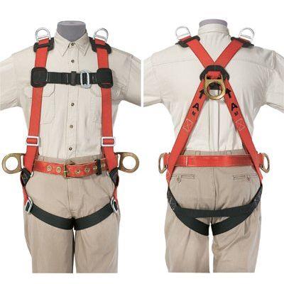 Full-Body Fall-Arrest/Positioning/Retrieval Harness, D-Ring, Large ...