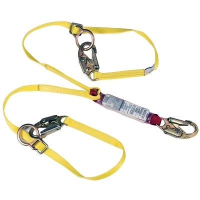 Sure-Stop Shock-Absorbing Lanyard, Fixed, 36C Snaphooks Connection, 2 ...